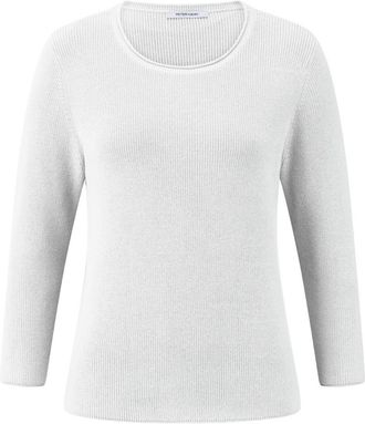 Peter Hahn Rundhals-Pullover Peter Hahn weiss