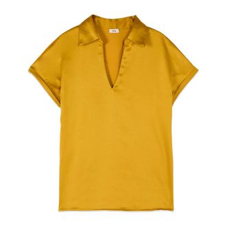 Oltre Damen, Blusen & Hemden, Gelb, 2XLGr&ouml;&szlig;e