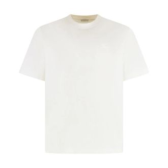 Burberry T-Shirt aus Baumwolle mit Logo-Stickerei - - Tops - Herren - Wei&szlig; - M