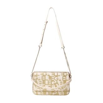 Ga&euml;lle Paris Beige Schultertasche mit Logomuster - - Bags - Damen - Beige - ONE SIZE