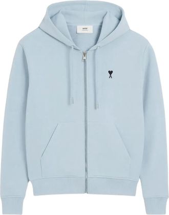 Ami sweat côtelé à capuche - Bleu