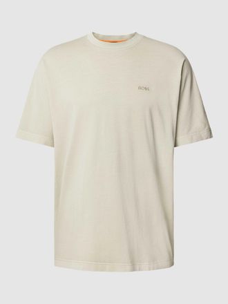 Boss Orange by Hugo Boss T-Shirt mit Label-Stitching und Rundhalsausschnitt