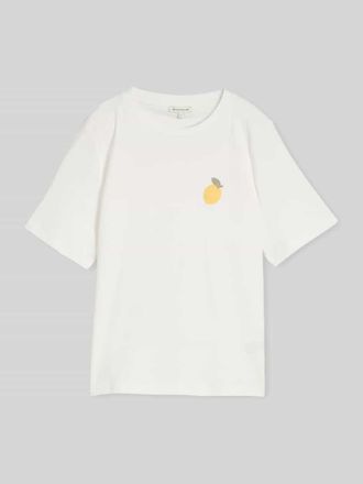 Tom Tailor Regular Fit T-Shirt aus reiner Baumwolle mit Stickerei