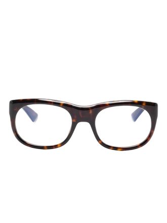 Saint Laurent Eyewear lunettes de vue Romy à effet écaille de tortue - Marron