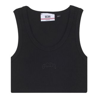 GCDS Mini Ripp-Top - - Tops - Damen - Schwarzk - 2XS