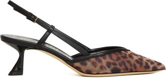 Ninalilou Femme, Chaussures, Brun, Taille: 38 EU Slingback Rete Leopardo