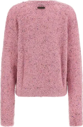 Moschino Intarsia Teddy Bear Boucl&eacute; Sweater - Pink