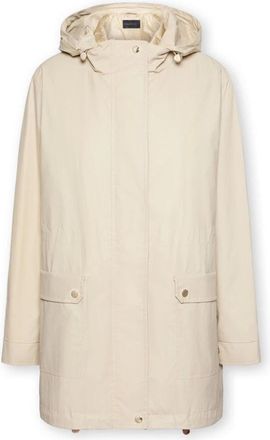 Elena Miro Femme, Manteaux, Beige, Taille: 56 FR Parka superposable avec capuche