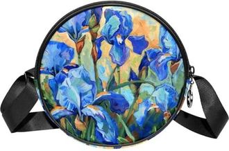 Generic Petit sac &agrave; bandouli&egrave;re rond pour femme, sac &agrave; bandouli&egrave;re avec fermeture &eacute;clair, bretelles r&eacute;glables, style d&eacute;contract&eacute;, pour femmes et filles