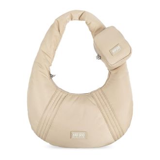 Kenzo Schultertasche mit Logo - - Bags - Damen - Beige - ONE SIZE