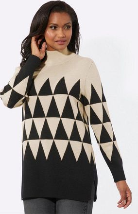Witt Strickpullover Longpullover Langarm Jacquard