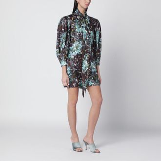 Gucci Printed silk twill dress