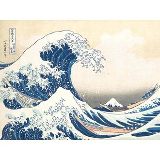 Wee Blue Coo Hokusai Große Welle Kanagawa Ungerahmter Druck 30x40 cm