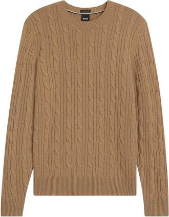 HUGO BOSS Homme, Pulls, Beige, Taille: XL H-Hetico Cable Knit Sweater