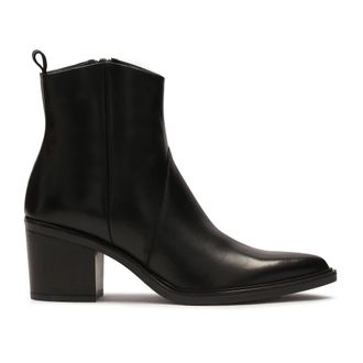 Kazar Schwarze Lederstiefel im Cowboy-Stil - - Shoes - Damen - Schwarzk - 40 EU