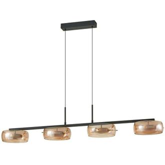 Lucande [GEBRAUCHT] B-Ware Lucande Led H&auml;ngeleuchte Pendelleuchte Martis Amber 4 Flammig Dimmbar Esszimmer