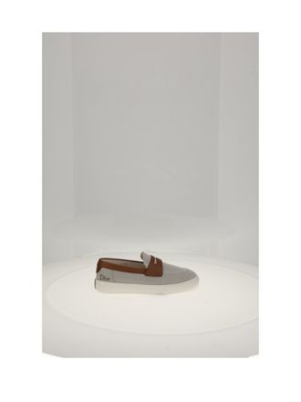 Dior Mens Boat Shoes Chester Calf Leather Brown Loafers