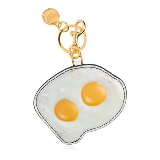 Moschino Homme, Accessoires, Blanc, Taille: ONE Size Porte-cl&eacute;s en cuir