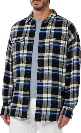 Wrangler Herren Shirt Overshirt, Schwarz, S