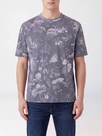 Emporio Armani T-shirt &agrave; col rond en coton avec imprim&eacute; floral int&eacute;gral