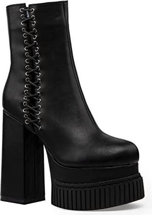 Lamoda Moment Of Clarity Knee High Platform Creeper Boots, EU 36