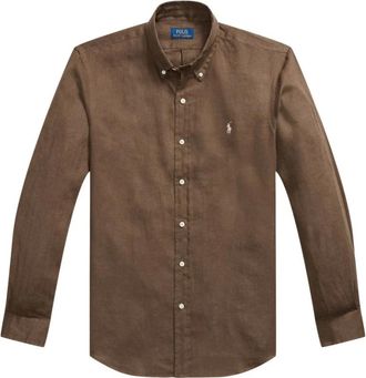 Polo Ralph Lauren Homme, Chemises, Brun, Taille: M Chemise en lin