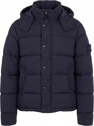 Stone Island Veste Ghost en Laine Ripstop - Homme - Vestes - Bleu - Taille: XL