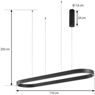 Lucande Smart Home Pendelleuchte Melinay aus Aluminium dimmbar mit Fernbedienung f&uuml;r Wohnzimmer & Esszimmer von Lucande