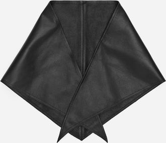 Arket Dreieckstuch Aus Leder -Schwarz