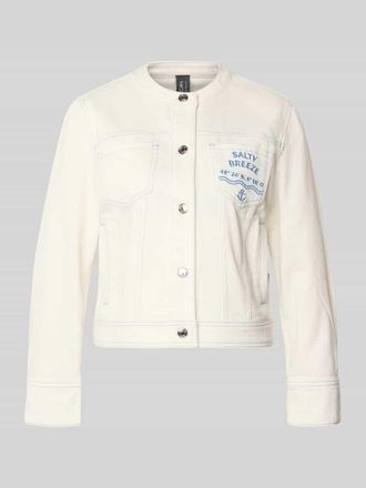 Marc Cain Jeansjacke mit Motiv- und Statement-Stitching