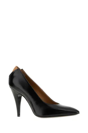 Jil Sander Leather Stiletto Pump - Black