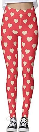 Generic Legging de sport 2026 pour femme, pour la Saint-Valentin, la course &agrave; pied, le yoga, le Pilates, les rayures, rose, S