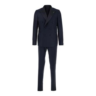 Tagliatore Zweireihiger Smoking Anzug - - Suits - Herren - Blau - S