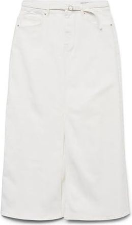 Vero Moda Jupe en Denim VMLIZZY Taille Haute Jupe Longue Bright White M Bright White M