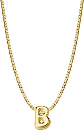 Glanzst&uuml;cke M&uuml;nchen Halskette - Sterling Silber Halskette Buchstabe B - Gr. unisize - in Gold - f&uuml;r Damen