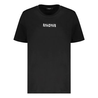 Balmain Cotton T-shirt - - Tops - Damen - Schwarzk - M
