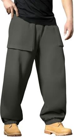 Generic Pantalon l&eacute;ger et respirant pour homme - Pour sports et activit&eacute;s par temps chaud - Taille &eacute;lastique - S&eacute;chage rapide, Vert, 4XL