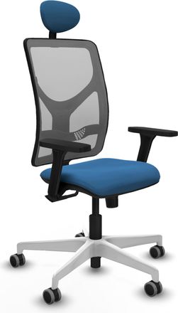 Piqueras y Crespo B&uuml;rostuhl f&uuml;r Lendenwirbels&auml;ule, verstellbar, mit 3D-Armlehnen und festem Kopfteil, ausgestattet mit 3 Positionen und Schneideschaum, mit Rollen von 6