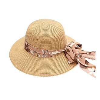 Generic Chapeaux pour petites têtes - Chapeaux dété pour femmes - Chapeau de plage Bongrace pour femme - Chapeau de soleil pliable pour femme, kaki, Taille un