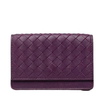 Bottega Veneta Porte-cartes Pre-owned - Femme - Pre-owned - Violet - Taille: ONE Size
