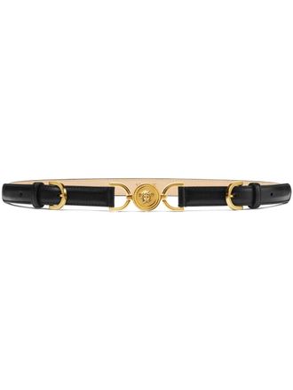 Versace ceinture Medusa 95 en cuir - Noir