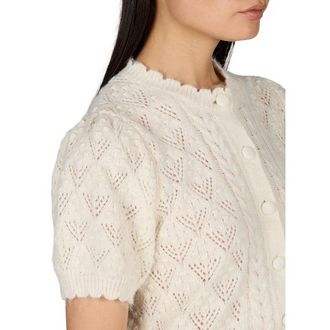 Levi's Cardigan maille &agrave; manches courtes en coton et laine m&eacute;lang&eacute;s