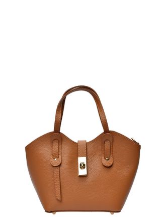 Anna Luchini Braun Rindsledertasche