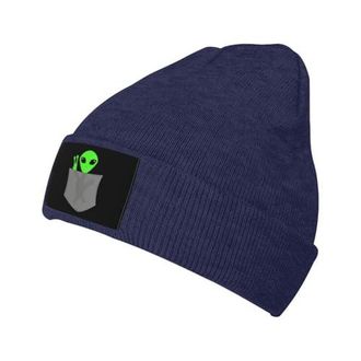 Generic Poches Extraterrestres Unisex Bonnet De Trawler L&eacute;ger Bonnets Tricot&eacute; Coupe-Vent Watch Cap pour Toutes Les Saisons Course &Agrave; Pied Sport