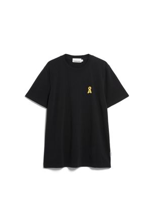 Armedangels Herren Heavyweight T-Shirt aus Bio-Baumwoll Mix MAARKOS Iconic &Aring; Relaxed Fit Black