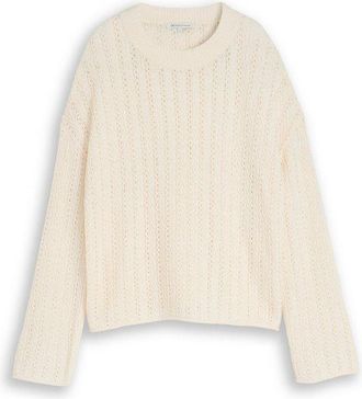 Tom Tailor Strickpullover Pullover & Strickjacken Relaxed Fit Strickpullover mit Lochmuster