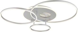 Globo Lighting Designleuchte Deckenlampe Fernbedienung LED 3D-Effekt Dimmer Timer silber CCT