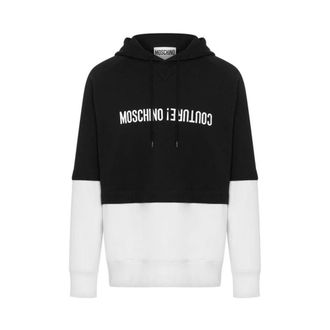 Moschino Homme, Sweatshirts et sweats &agrave; capuche, Noir, Taille: L SweaT-shirt ras du cou en coton