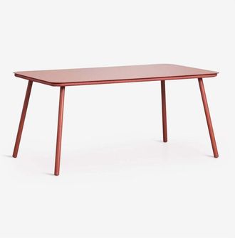 Sklum Rechteckiger Esstisch 160x90 cm aus Arhiza-Glas Terracotta