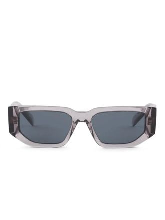 Prada Sonnenbrille mit dreieckigem Logo - Grau
